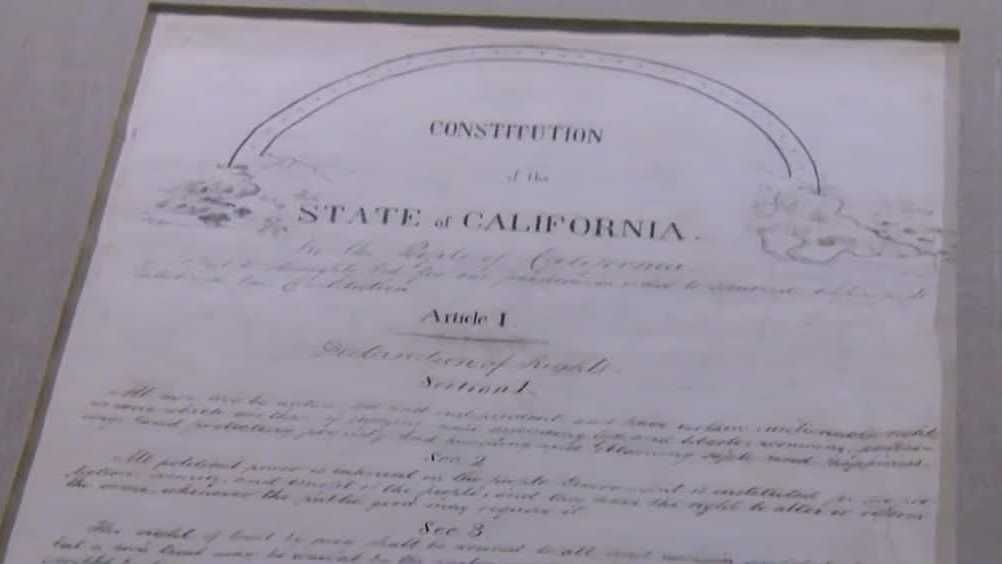 California’s original constitution goes on display in Sacramento