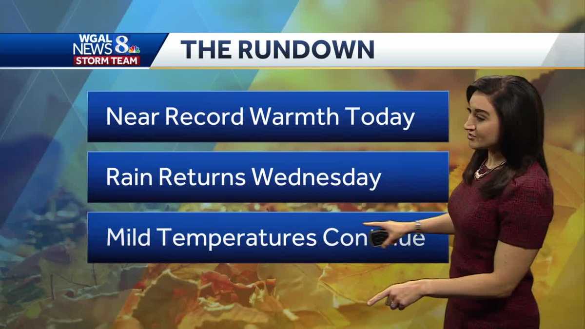 PA. WEATHER: Near-record warmth again today