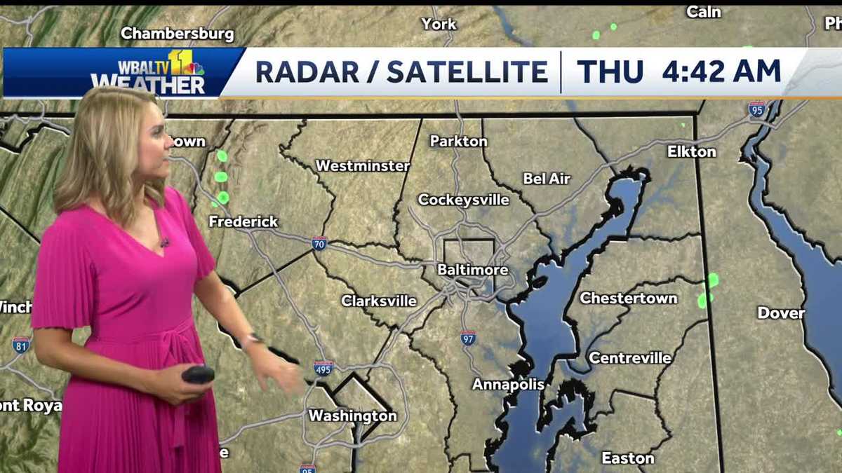 Clear, cooler with lower humidity and temps in the 70's