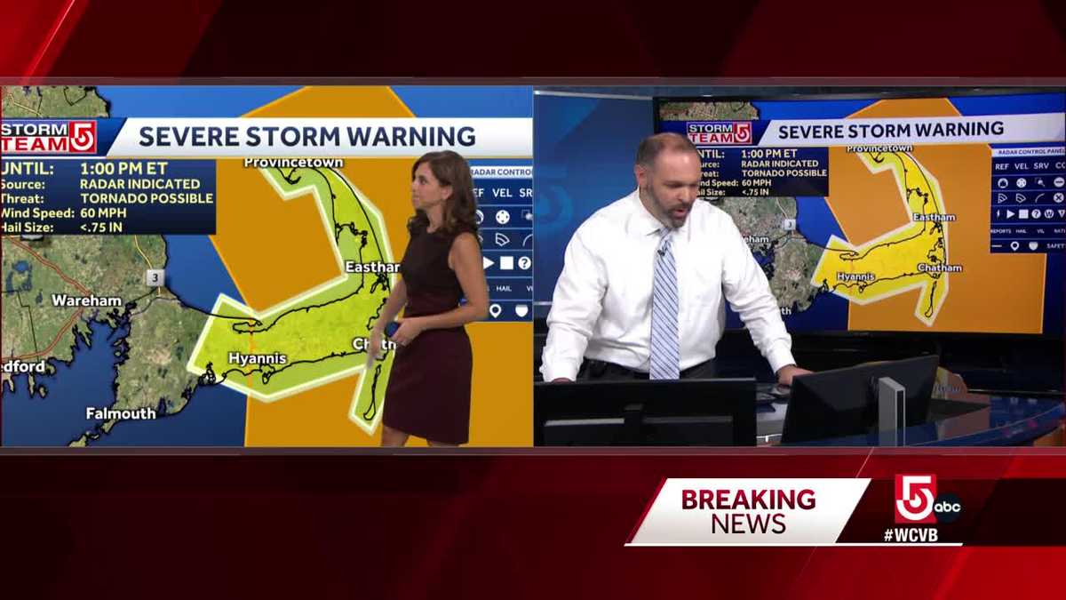Video: Severe thunderstorm warning for parts of Cape Cod
