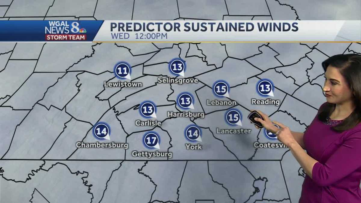 PA. WEATHER: breezy, overcast day ahead