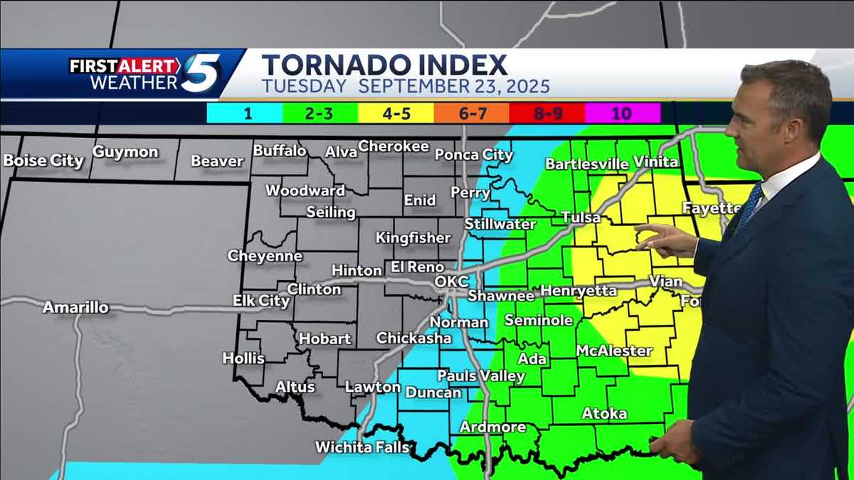 TIMELINE: Oklahoma to see more storms with tornado risk Tuesday