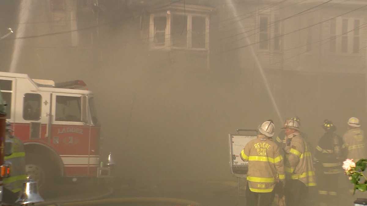 Revere firefighters battle heavy smoke, extreme heat during 7-alarm blaze