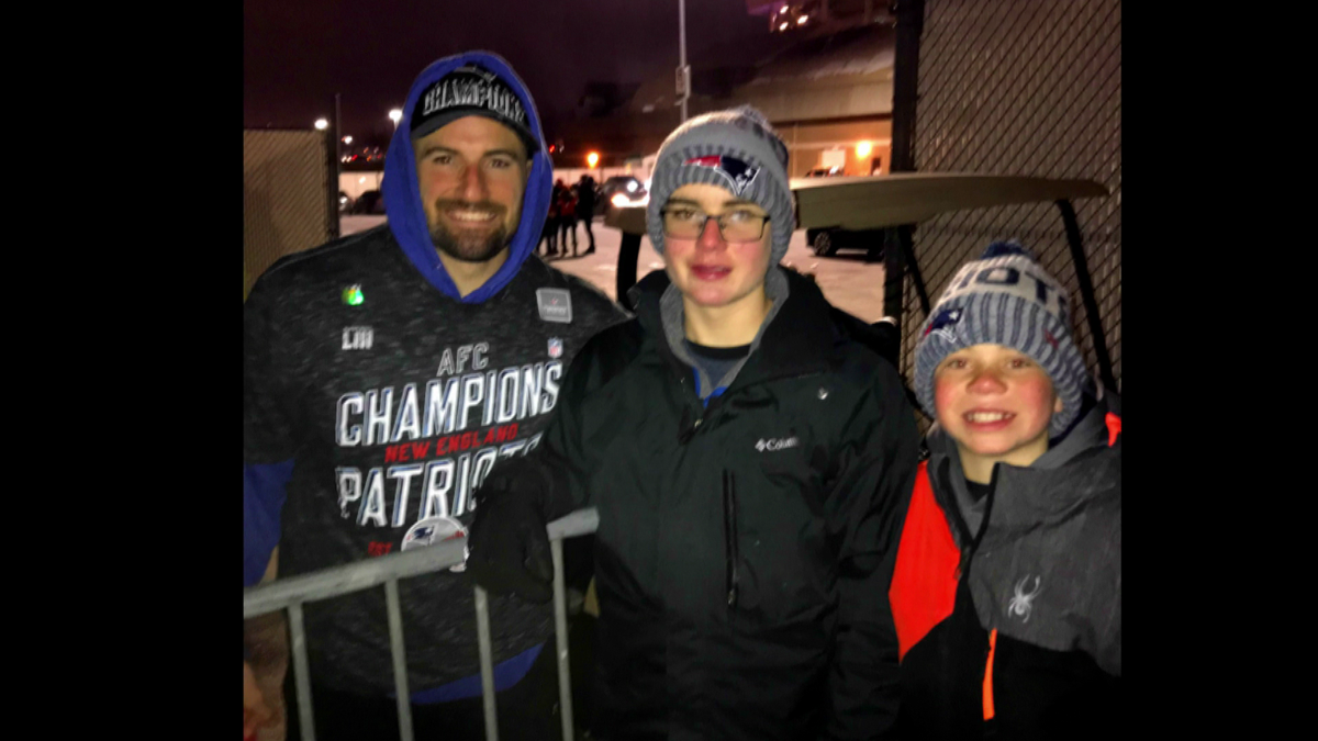 Rex Burkhead's special bond with pediatric cancer patient