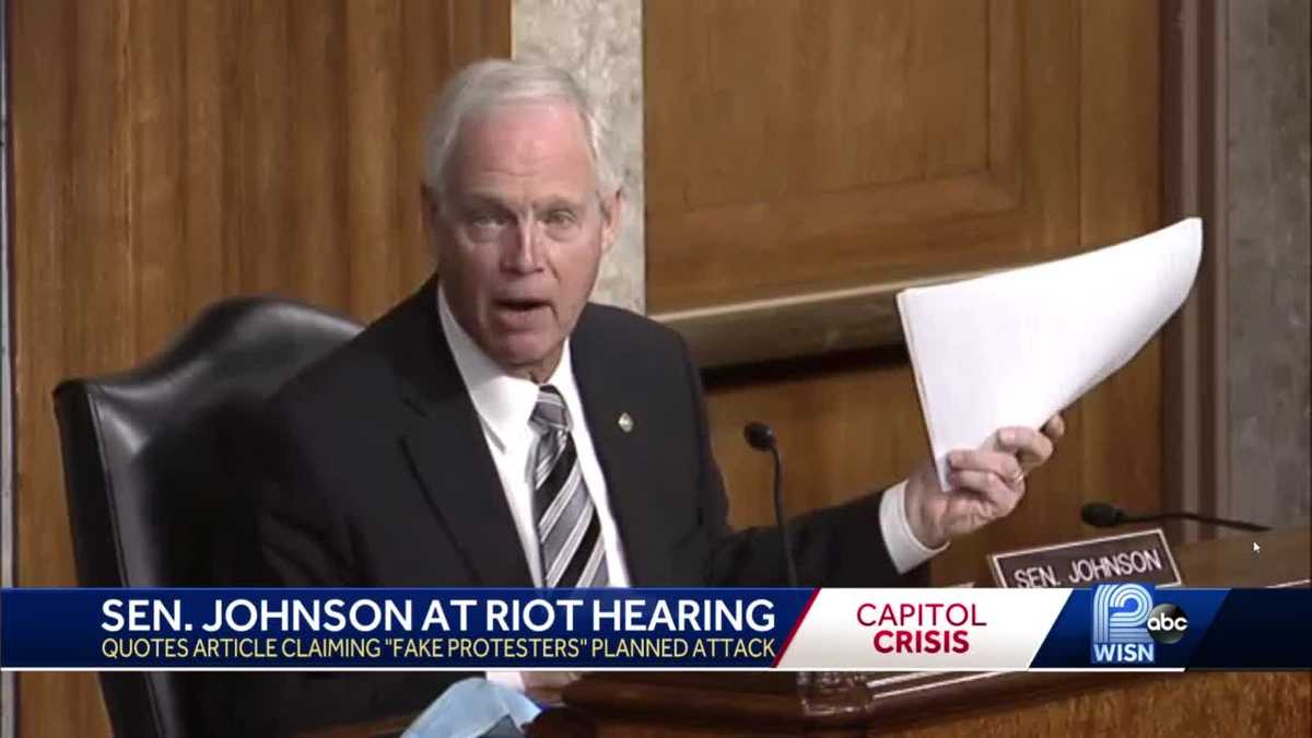 Sen Ron Johnson Argues Small Group Of Agitators Sparked Capitol Riot