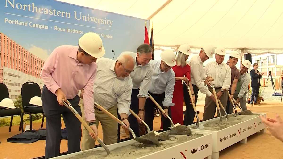 Roux Institute groundbreaking at site of old B&M bean factory
