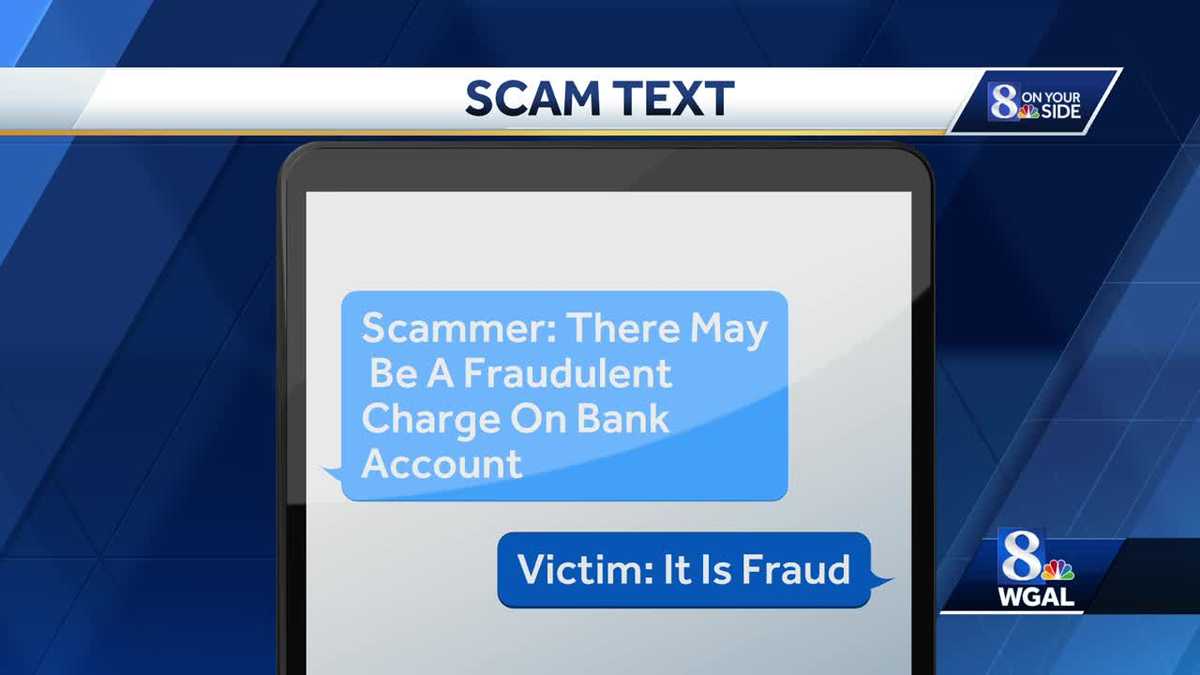 Scam text claims victim has fraudulent charge to bank account