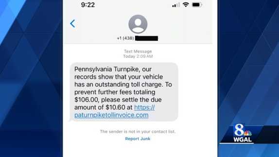 Pennsylvania Turnpike warns of scam text making rounds again