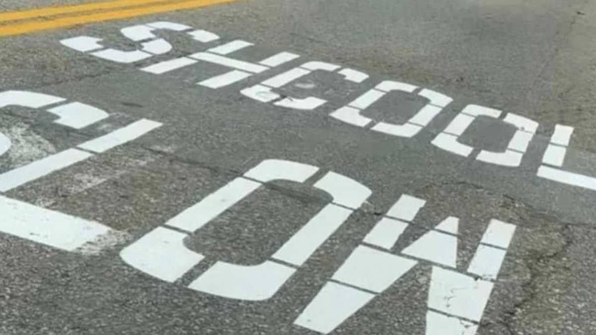 Back to 'shcool'? Mass. town addresses road typo in school zone