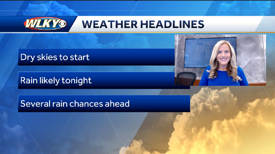 Rain develops Saturday PM