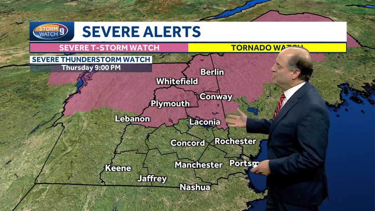 NH forecast video: Severe thunderstorm watch in place