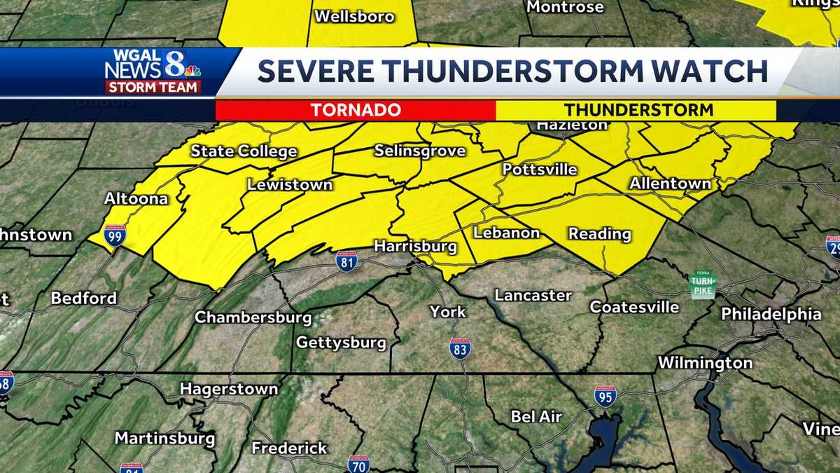 Chance for storms in south-central Pennsylvania