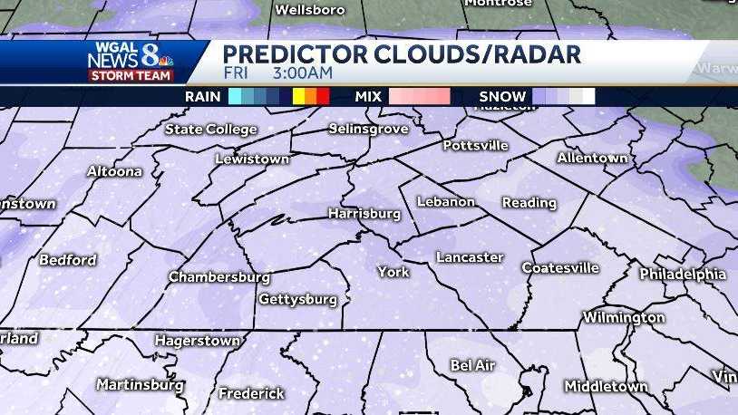 Central Pa. forecast: Snow arrives overnight, continues into Friday