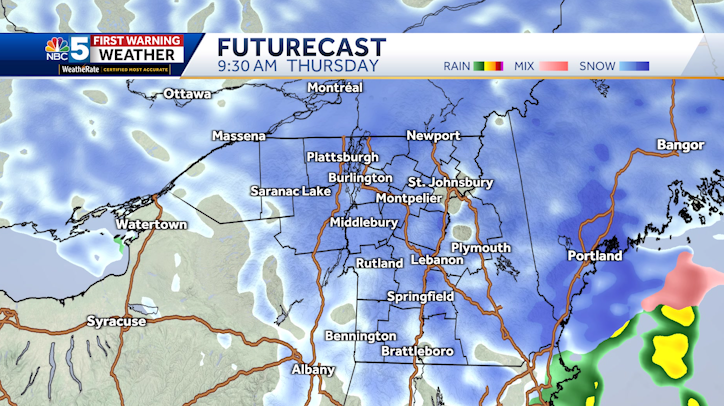 April snowstorm: Snow timeline for Vermont and New York
