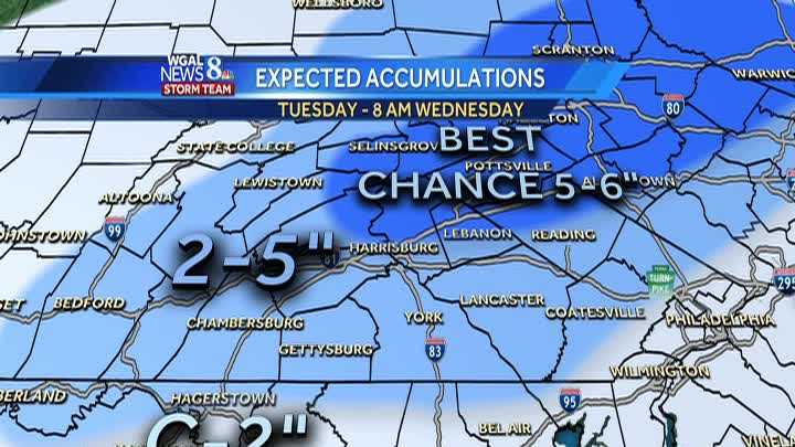 Check the hour-by-hour snow, accumulation projections