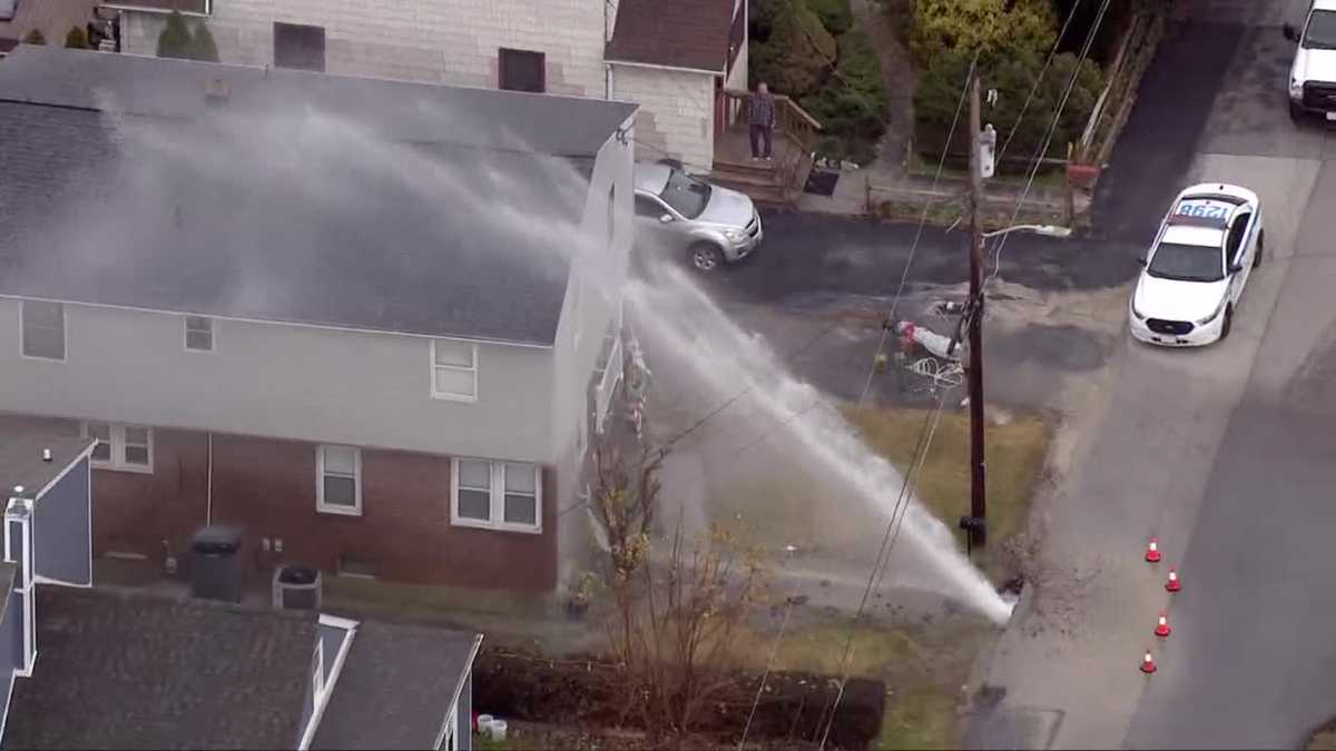 Water main breaks on Masseth Avenue in Sparrows Point