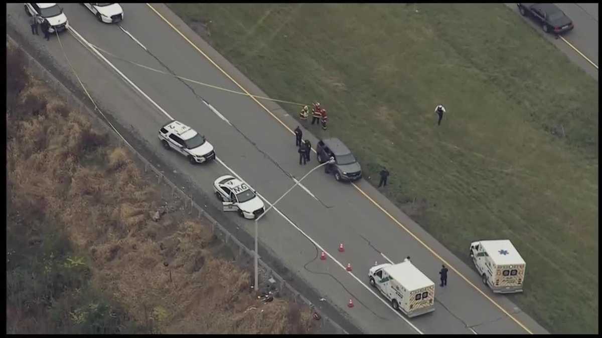 AERIAL FOOTAGE: Scene where trooper shot