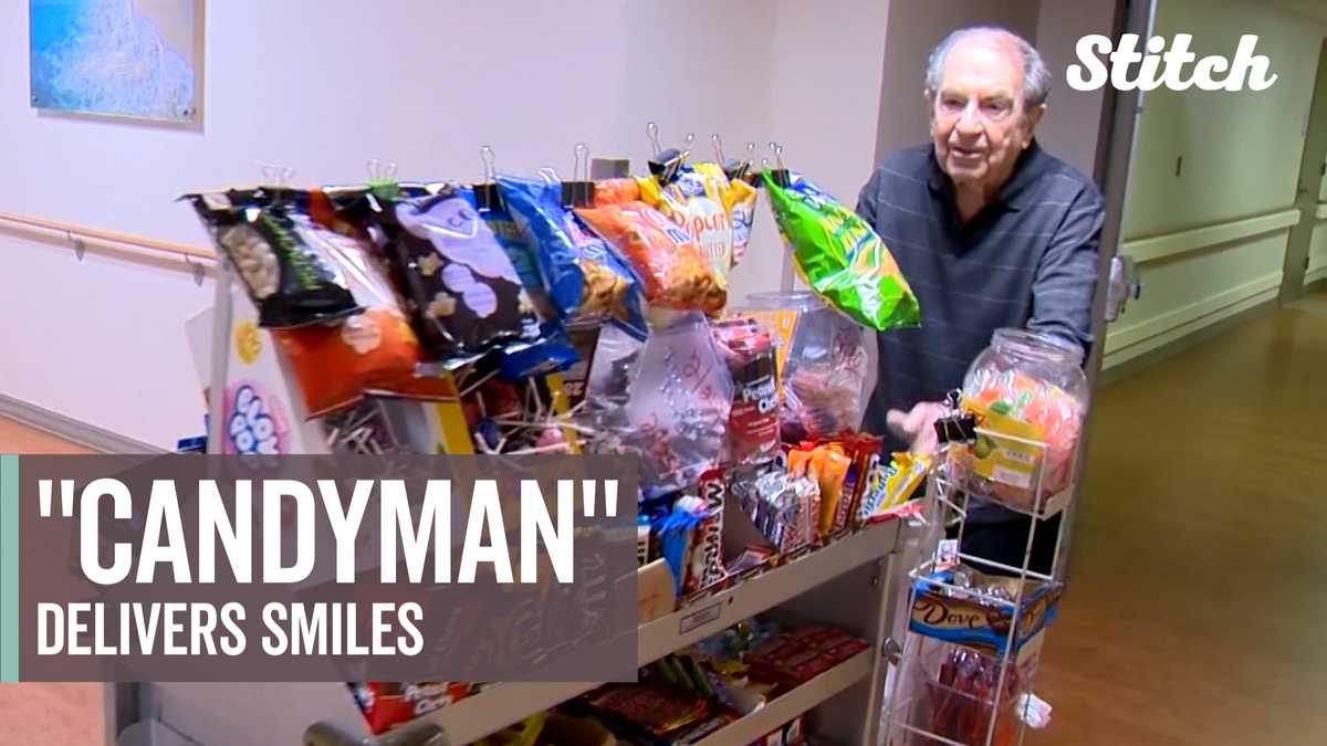90-year-old 'Candyman' delivers sweets and smiles