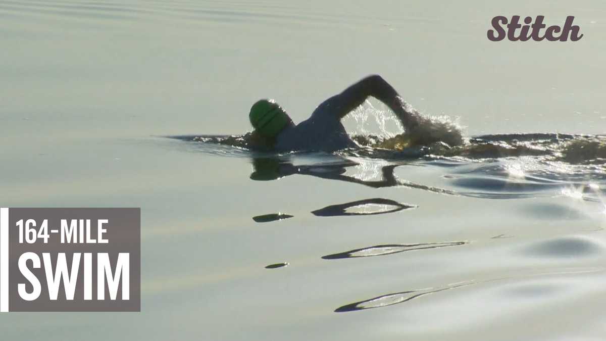 Teacher swims more than 160 miles to bring awareness to water system