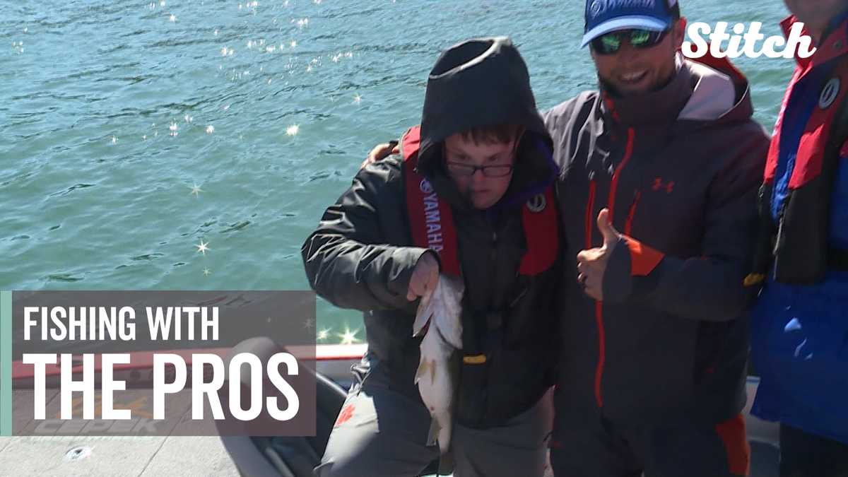 Special needs students learn to fish with the pros