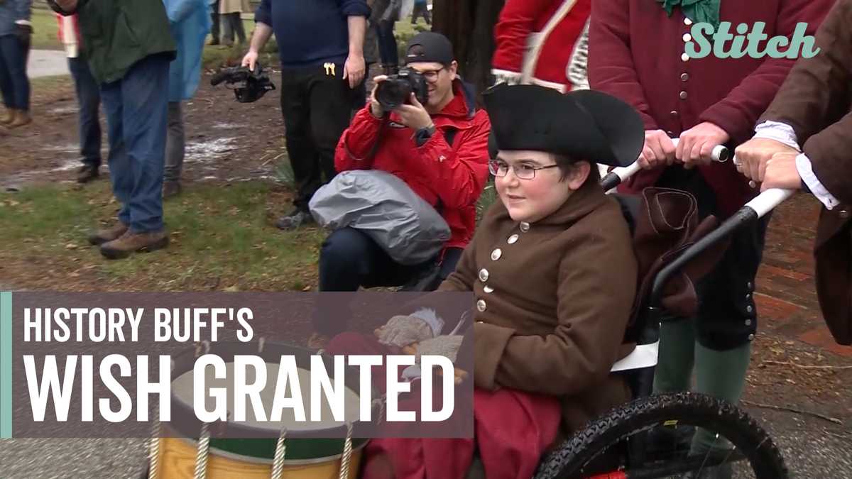 History buff's wish comes true on Patriot's Day