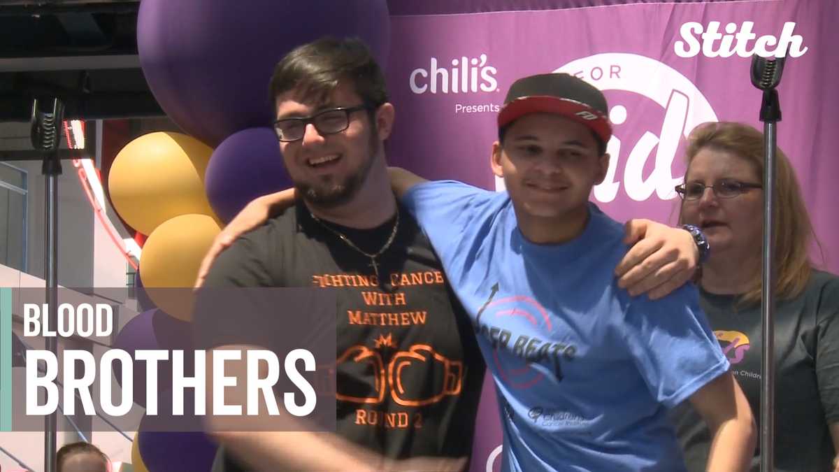 Cancer survivor meets his 'blood brother' for the first time