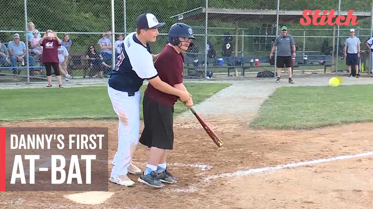 Older brother with special needs gets his first at-bat with help from ...