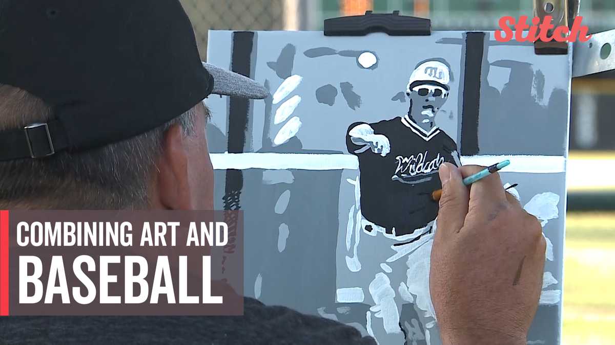 Artist now spends baseball games painting players instead of coaching them