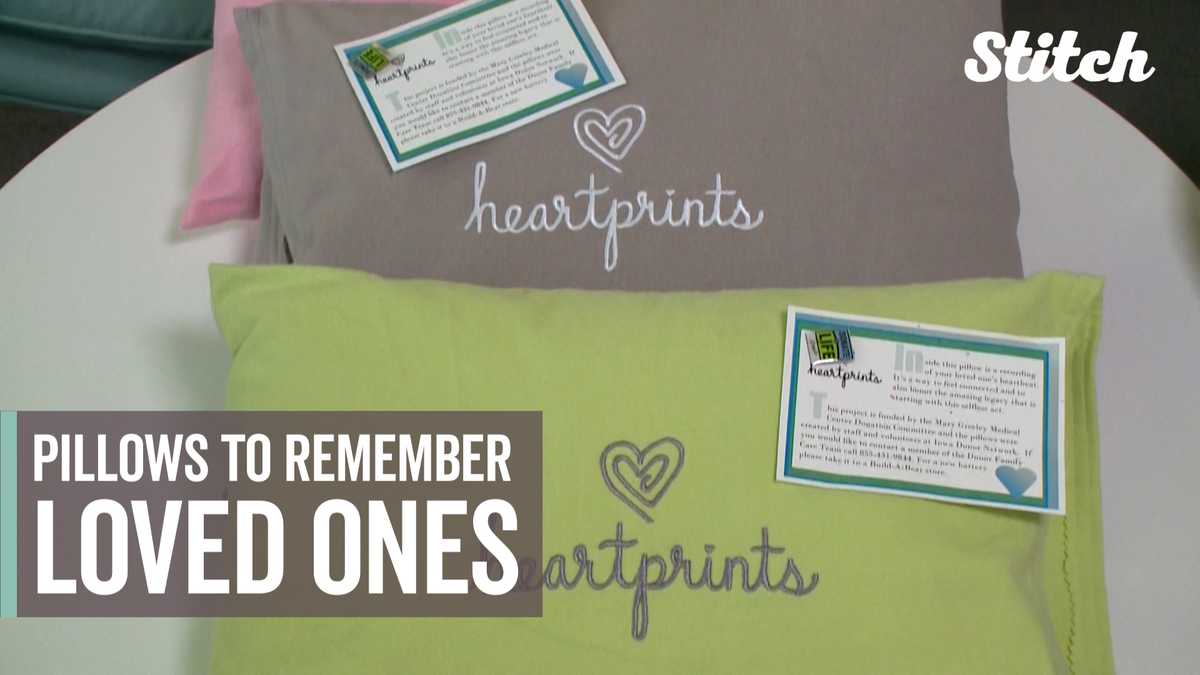 Heartprints pillows help keep loved ones' memory alive for families