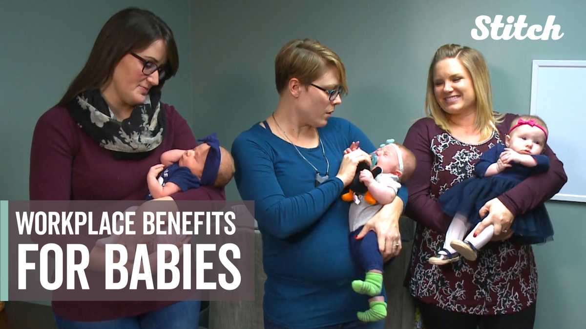 This workplace encourages new parents to bring their babies to work