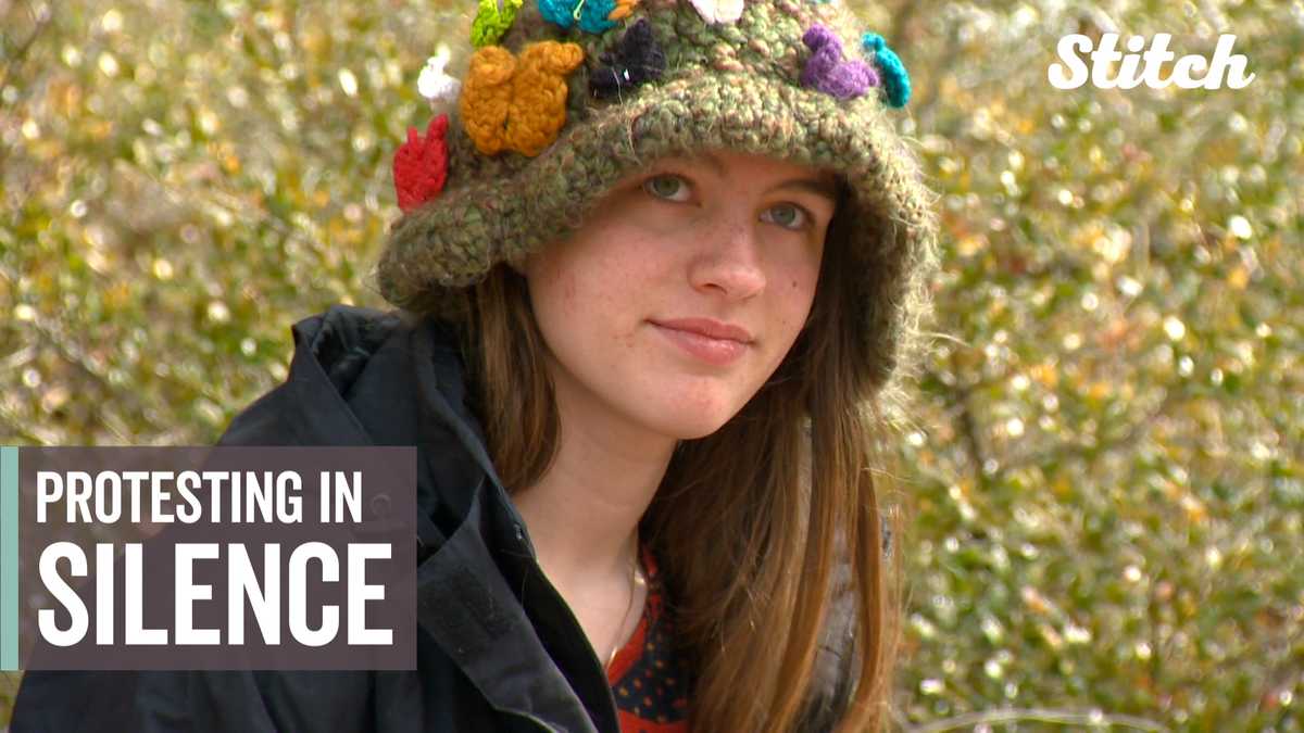 Teenager's silent protest hopes to draw attention to environmental issues