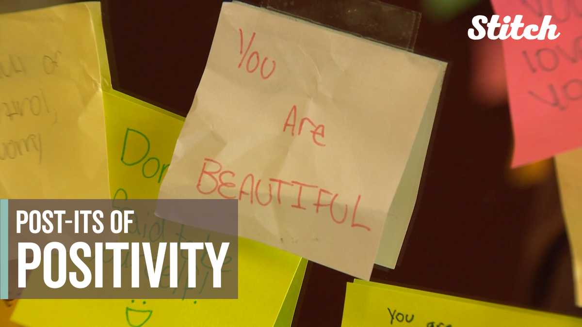 'You are beautiful': Students use Post-it notes to share positive ...