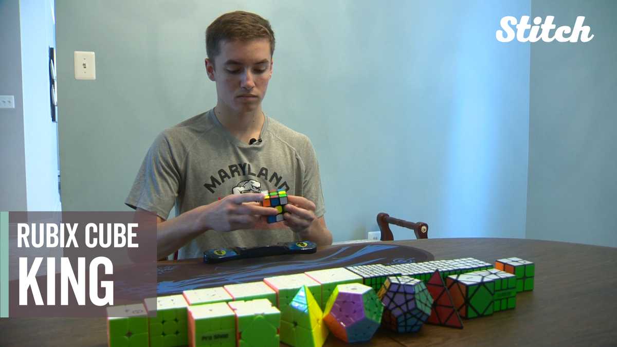 Rubix cube king shows off his skills