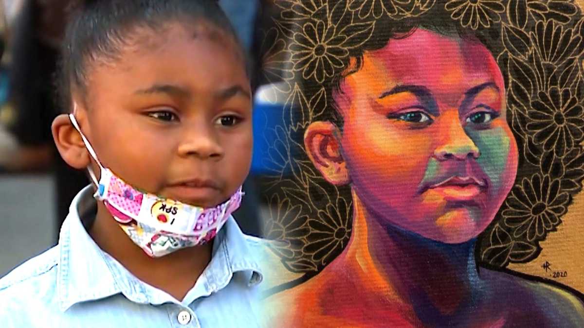 Artist paints portrait of 6-year-old girl whose inspiring words during ...
