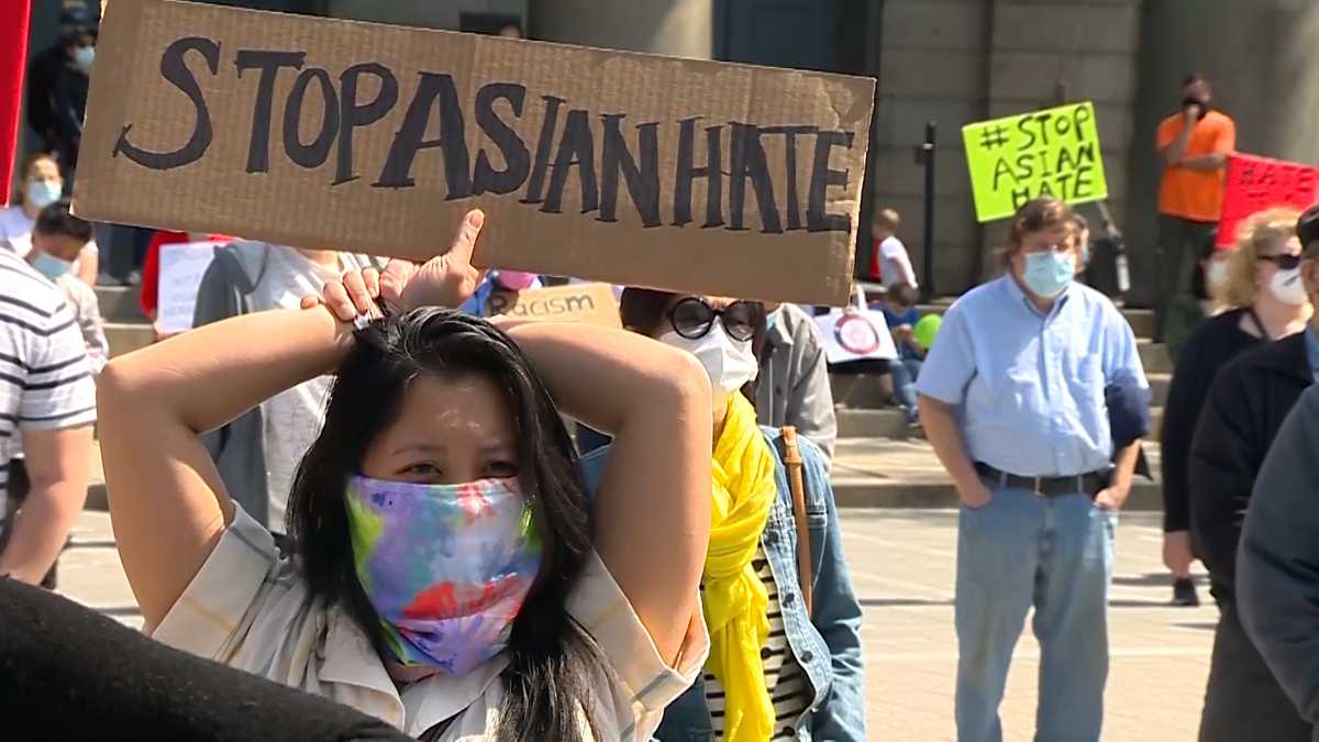 Victims of anti-Asian hate share their stories at Quincy rally