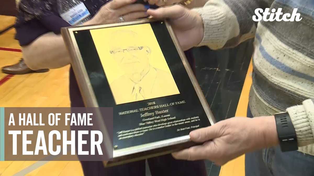 School surprises deserving teacher with hall of fame award
