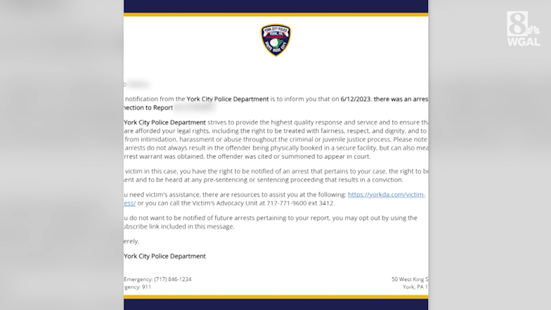 York police use new tool to provide crime victims with updates