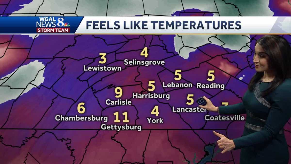 Central Pennsylvania: Frigid day ahead