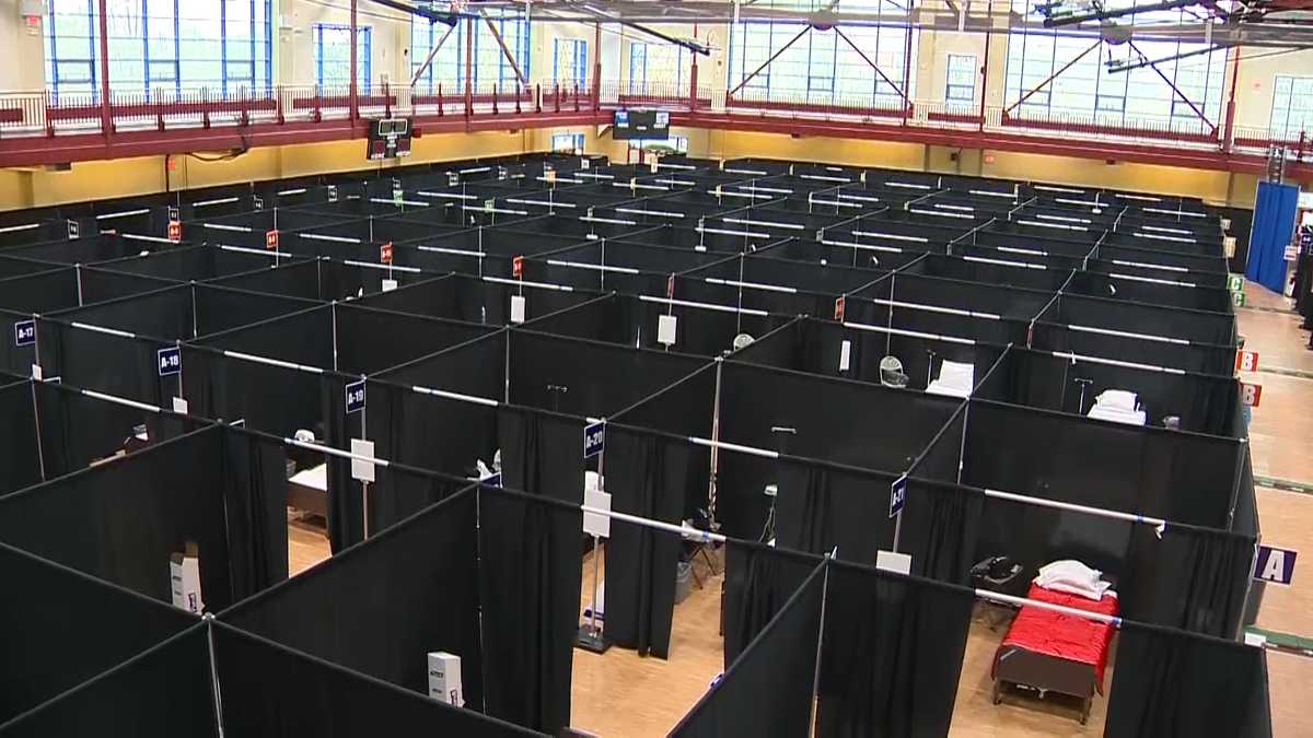 COVID-19 field hospital at UMass Lowell opening