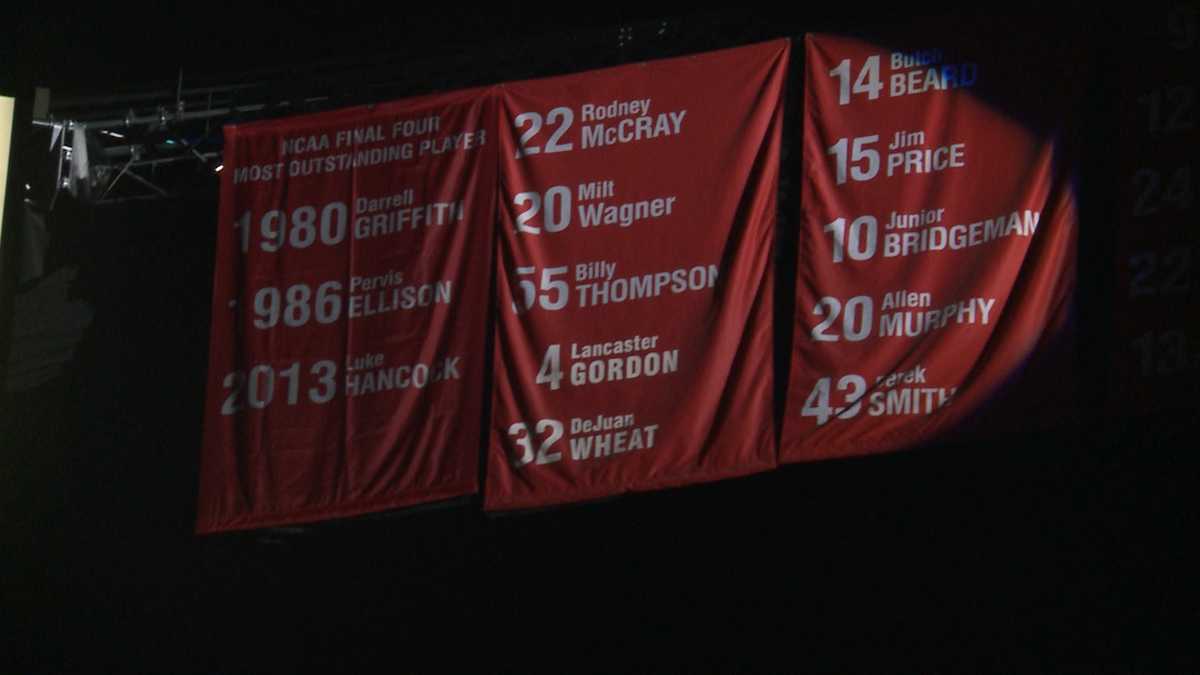 KFC Yum! Center's new banner honors NCAA Final Four Most Outstanding ...