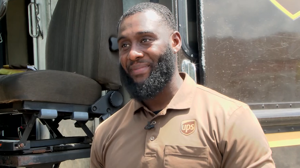 Georgia UPS driver celebrated after helping save woman's life