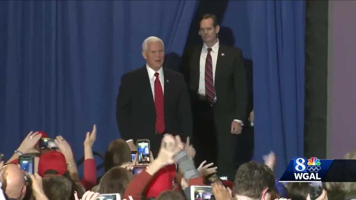 Vice President Mike Pence attends campaign rally in Camp Hill