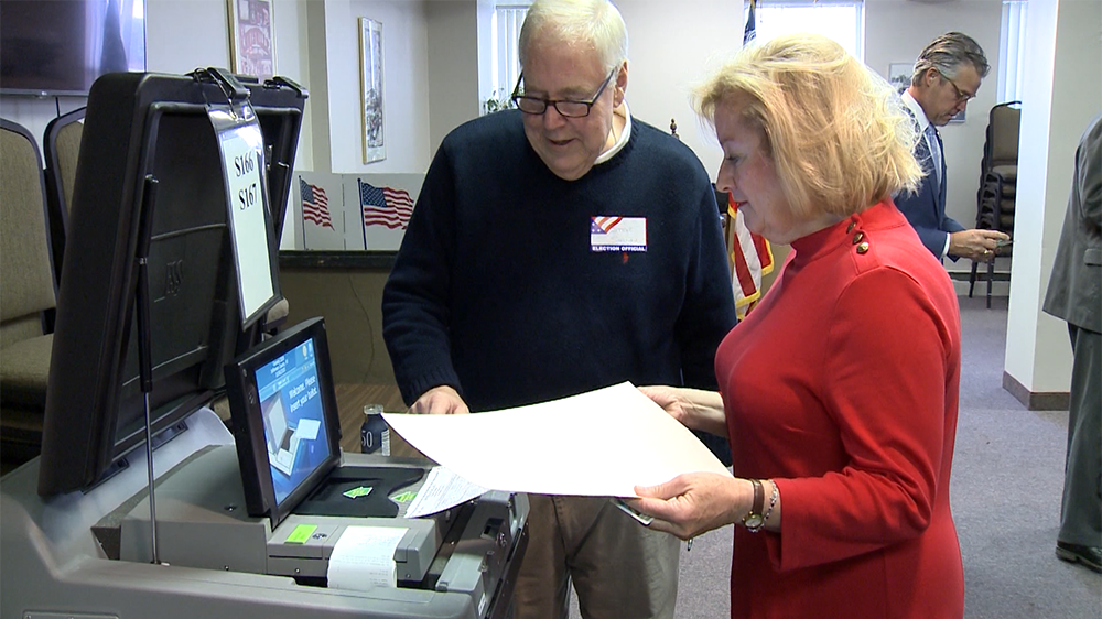 Congressional candidate Vickie Yates Glisson casts ballot