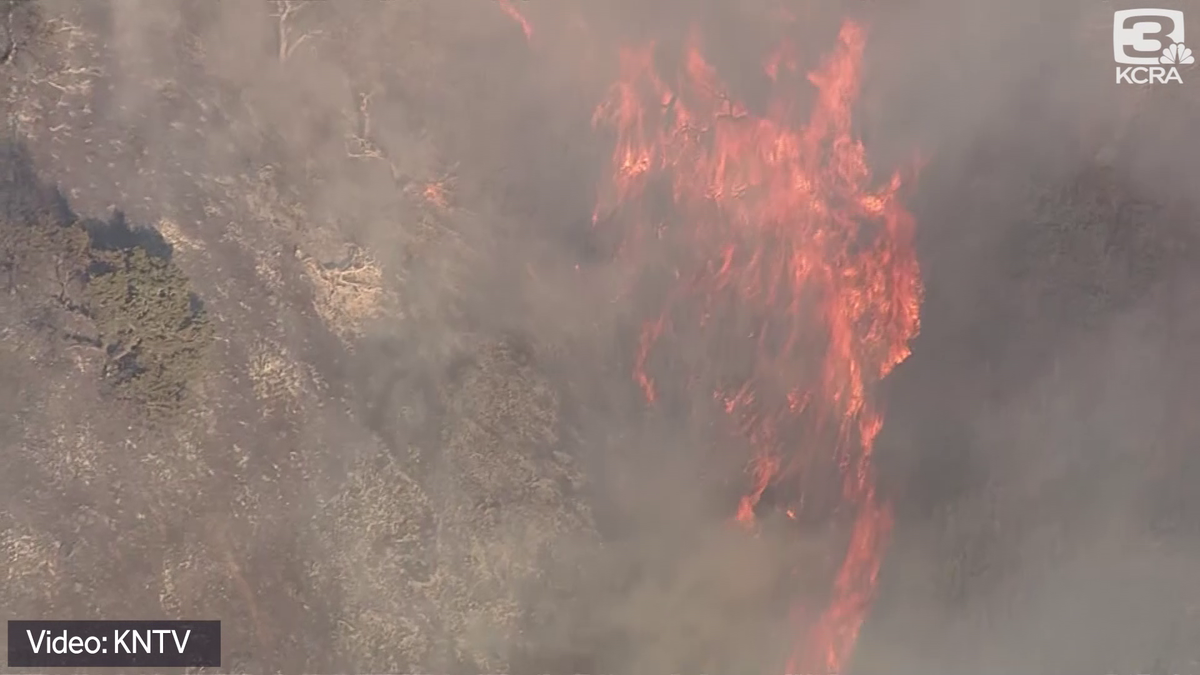Evacuations in place as crews battle fire north of Gilroy