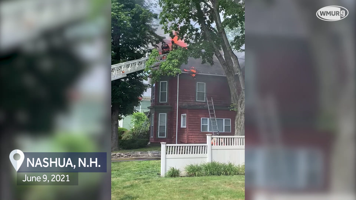 Firefighters battle 3-alarm fire in Nashua home