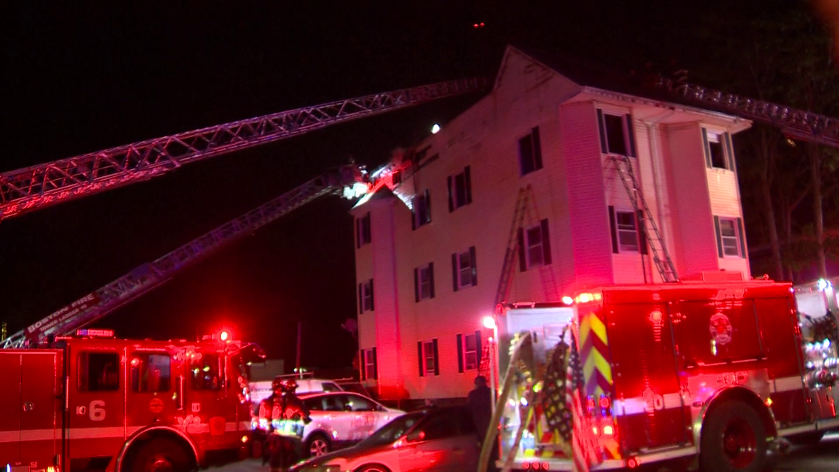 Person hospitalized after triple-decker fire in Dorchester