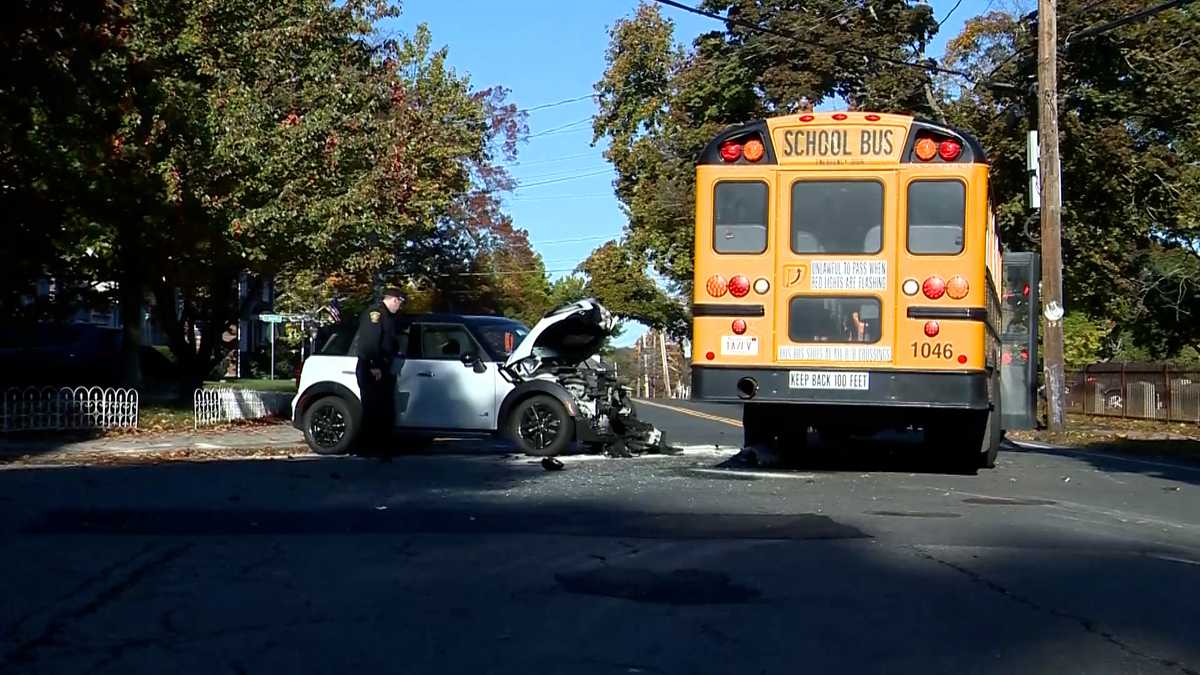 Solar glare may be to blame for car crashing into Watertown school bus
