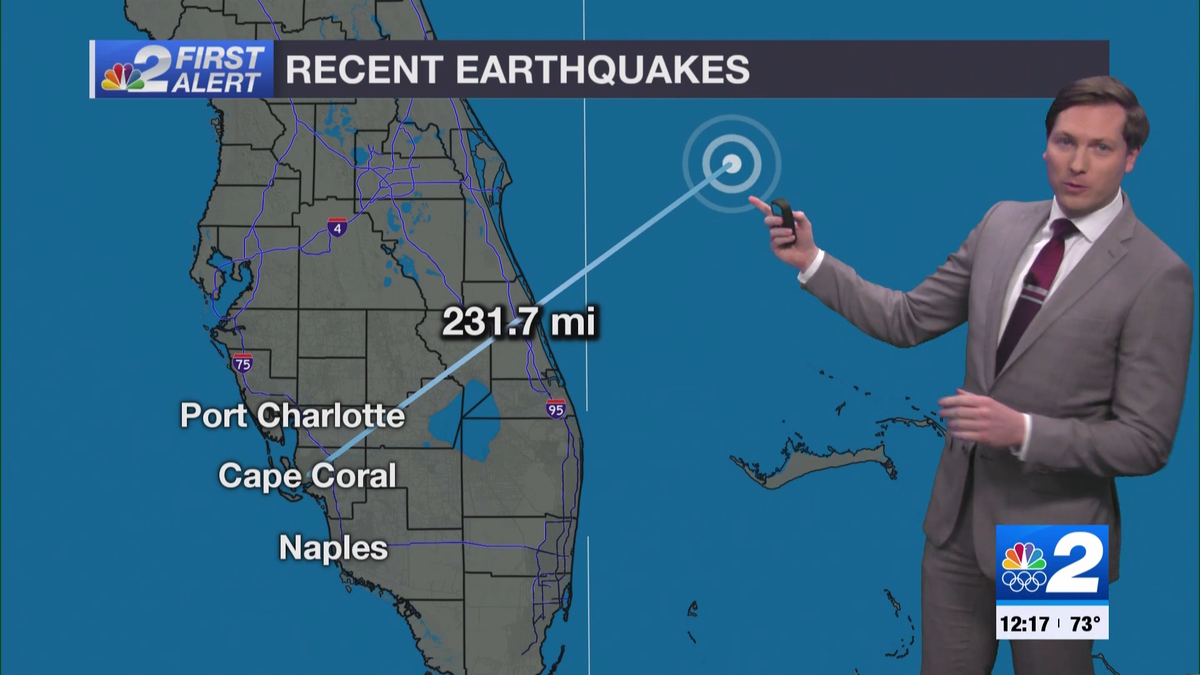 No damage caused during weak earthquake off Florida's east coast last night