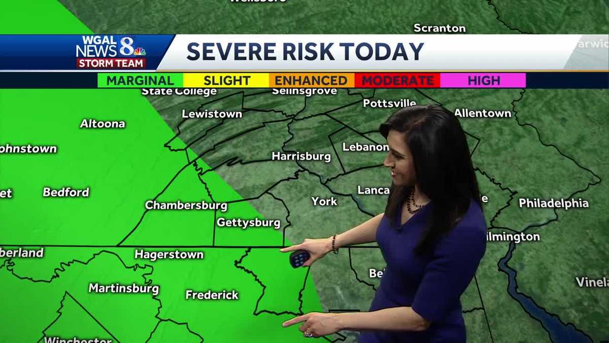 Central Pa. weather: Isolated chance of severe storms today
