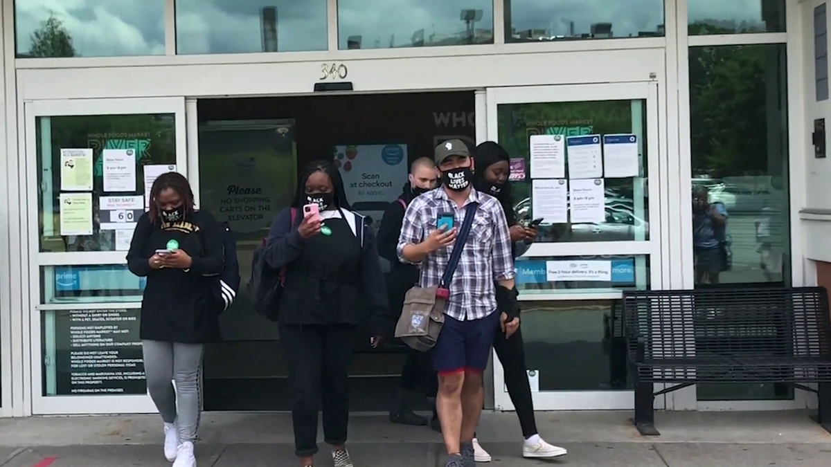 Dozens protest at Whole Foods in Mass. after workers sent home for ...
